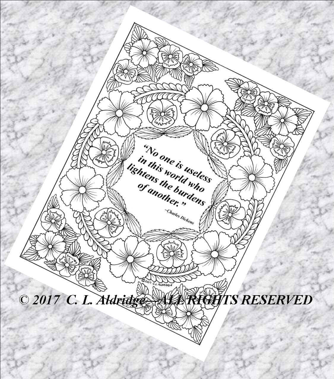Ornamental Flower Garden - Charles Dickens Quote 'no One is Useless in ...