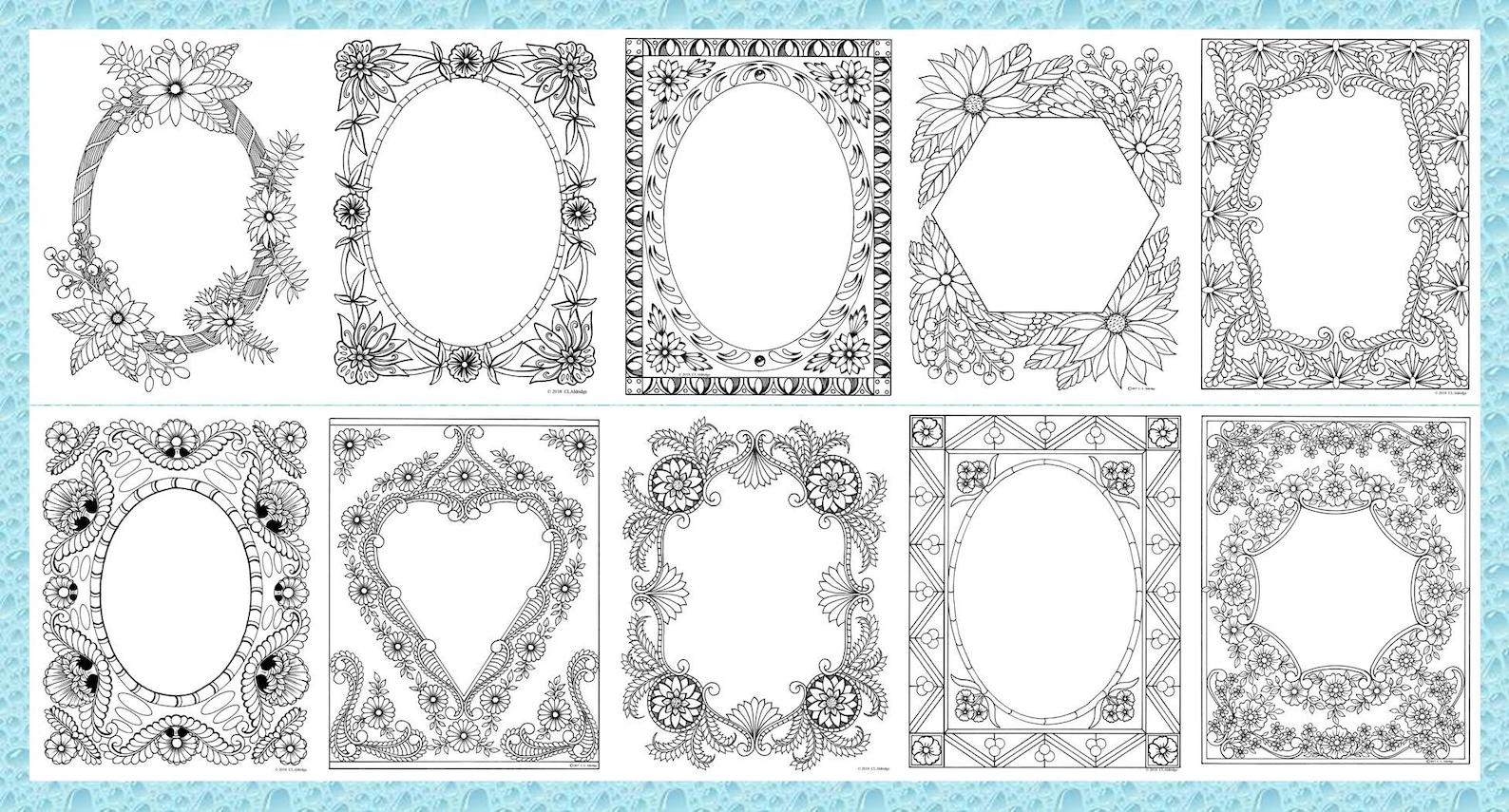 Frame Pack 1 10 Fancy Floral Frames for Photographs Verse - Etsy