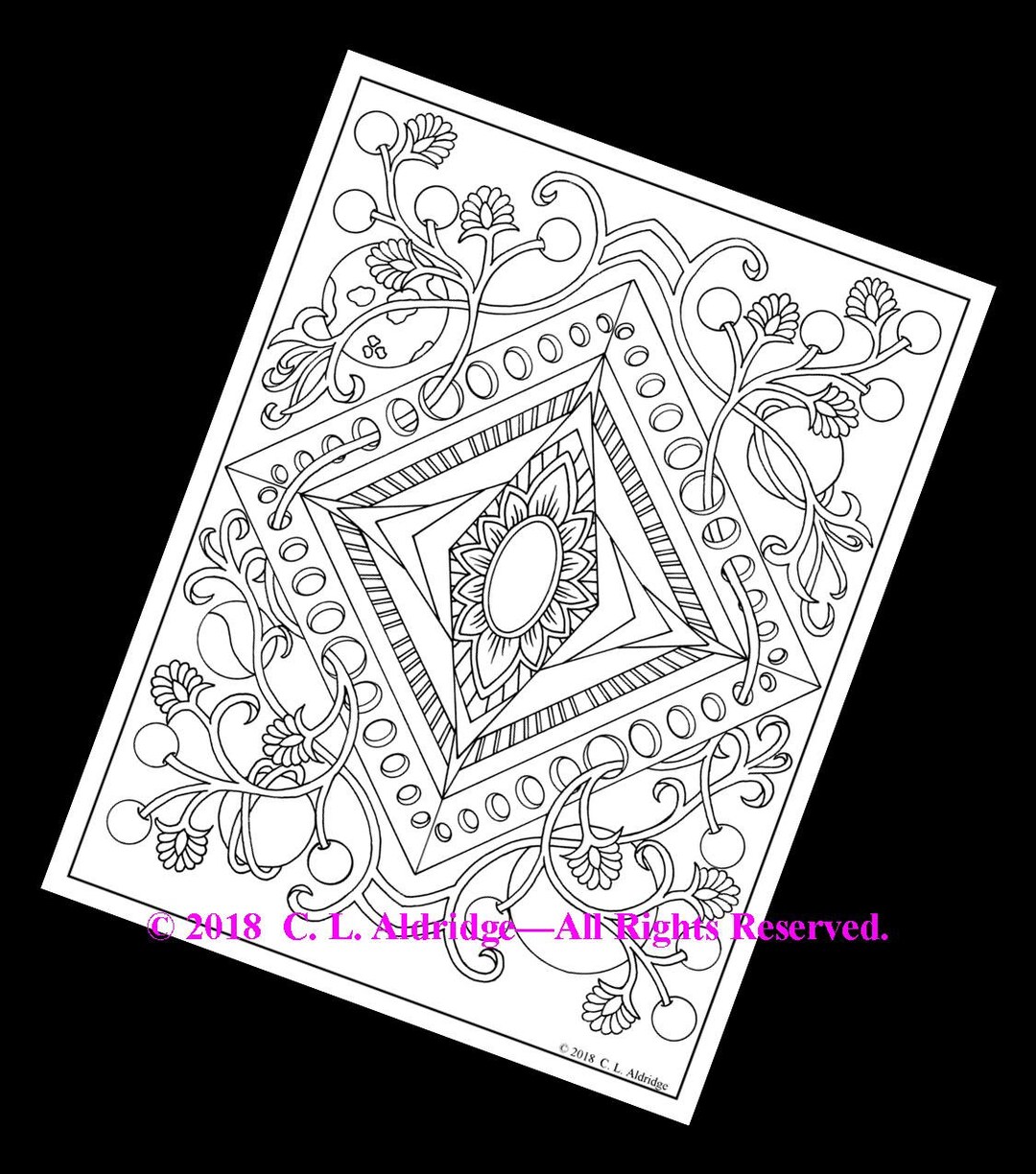 Fabulous Flowers 21 - STARGATE, Coloring Page, Original Art, Adult ...