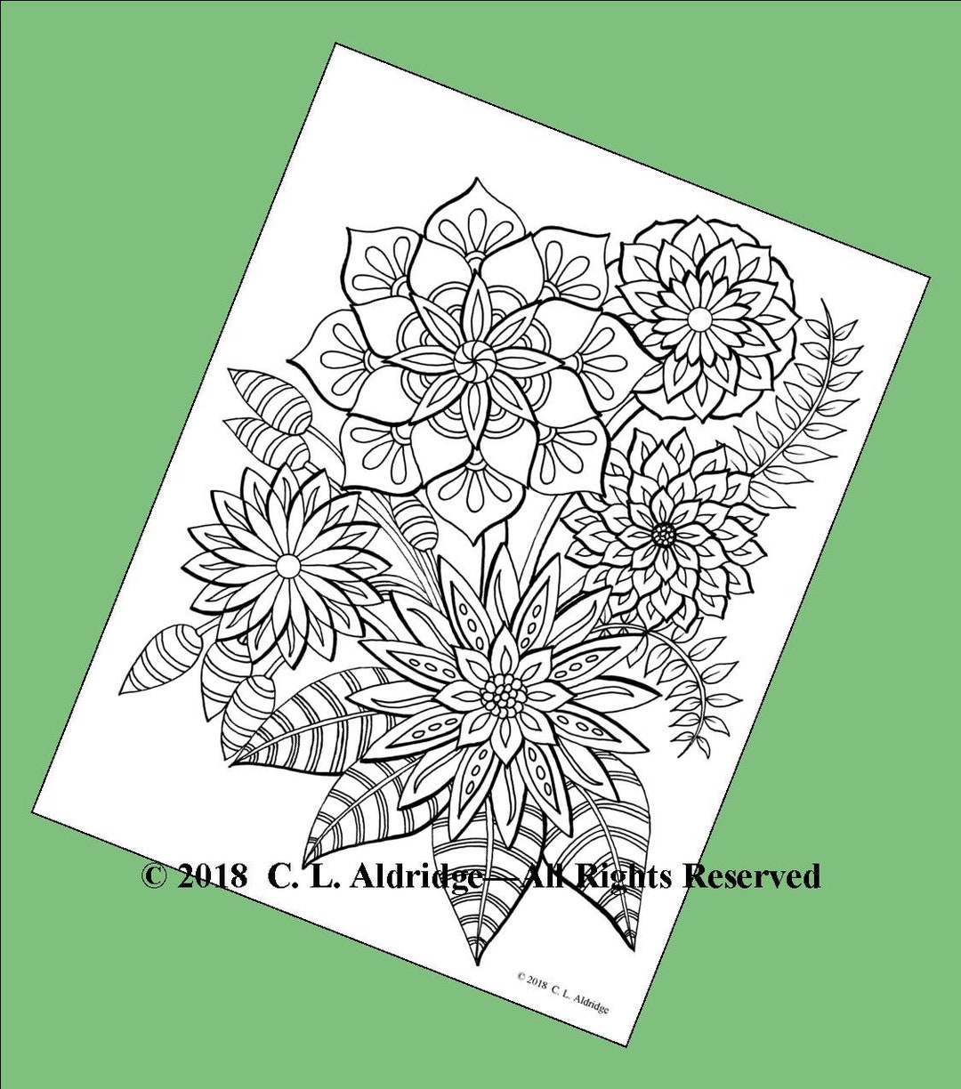 Fabulous Flowers 1 - A Garden of Fantasy Wildflowers, Coloring Page ...