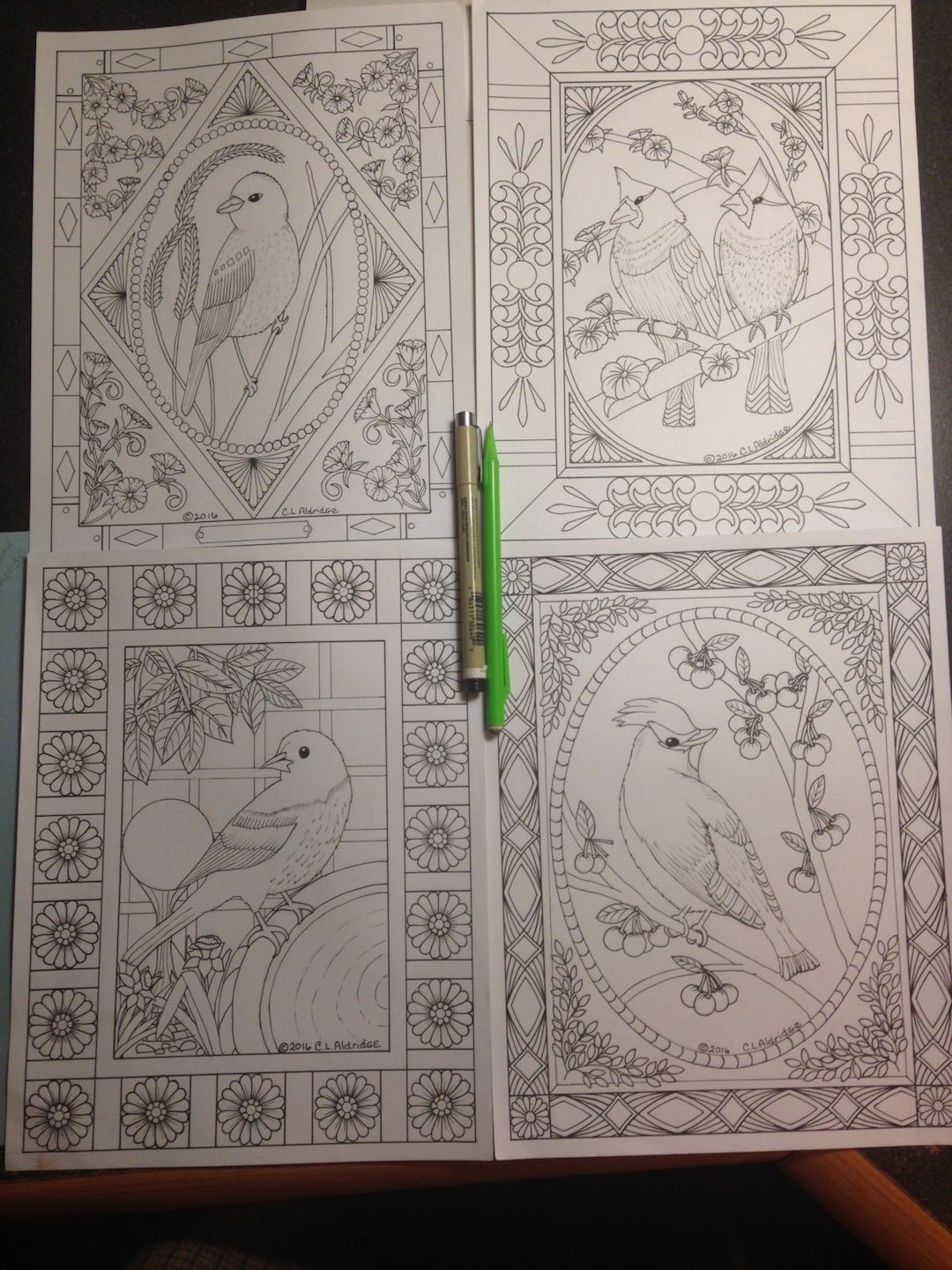 The Songbird Series Coloring Pages - Painted Bunting, Cardinal Pair ...