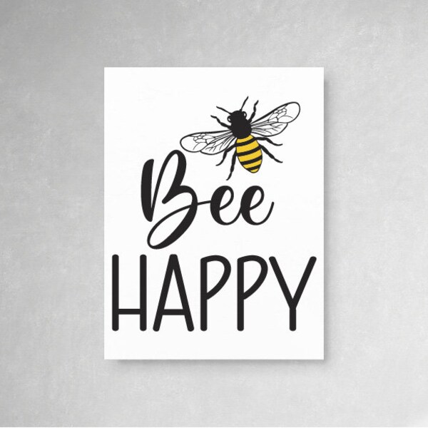 Bee Happy Sign - Etsy