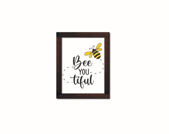 Bee Happy Sign Wood Bee Sign Home Decor Bee Happy Decor - Etsy