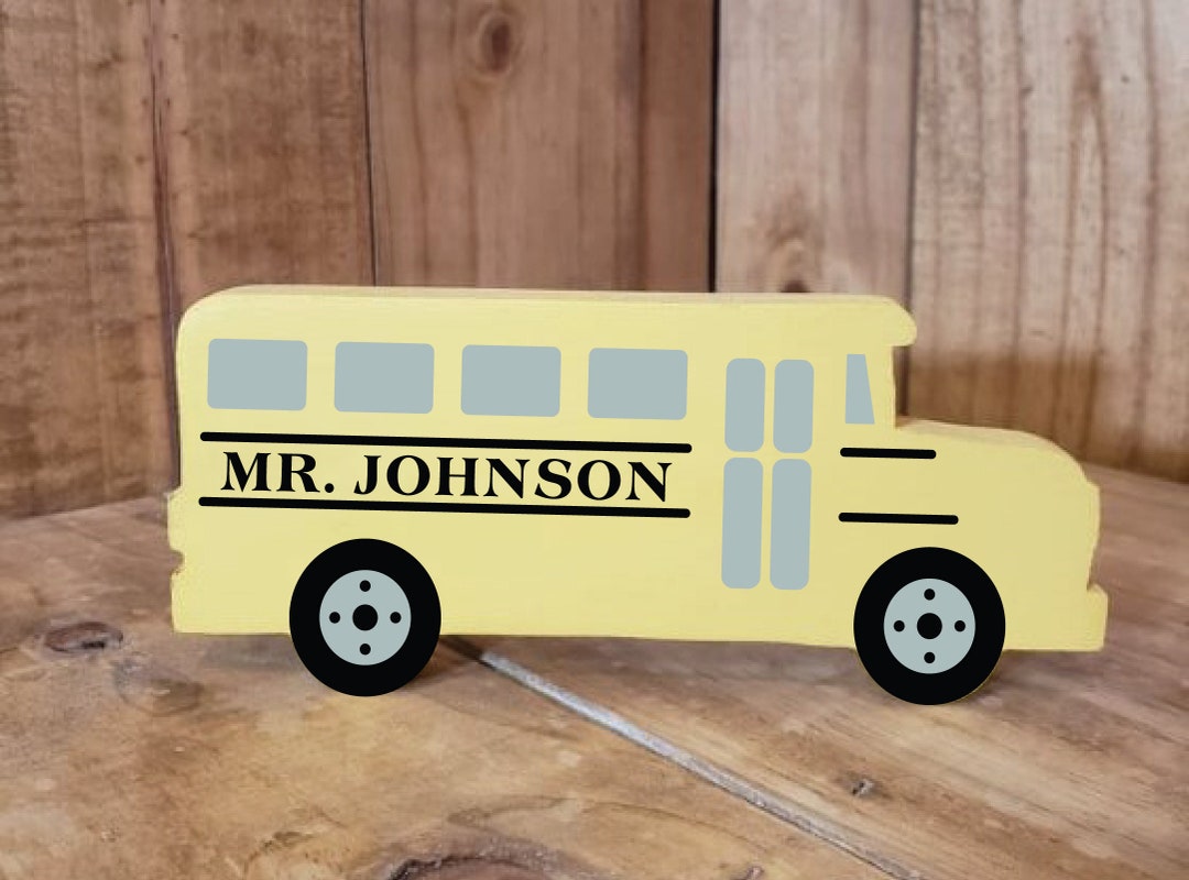 Personalized School Bus Driver Name Plate, Personalized School Bus ...