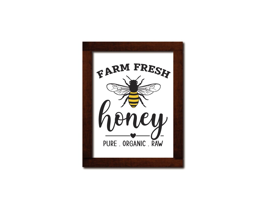 Farm Fresh Honey Wood Sign, Bee Sign, Honey Sign, Farmhouse Decoration ...