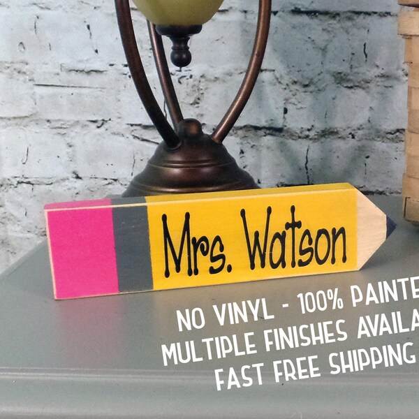 Teacher Name Plate - Etsy