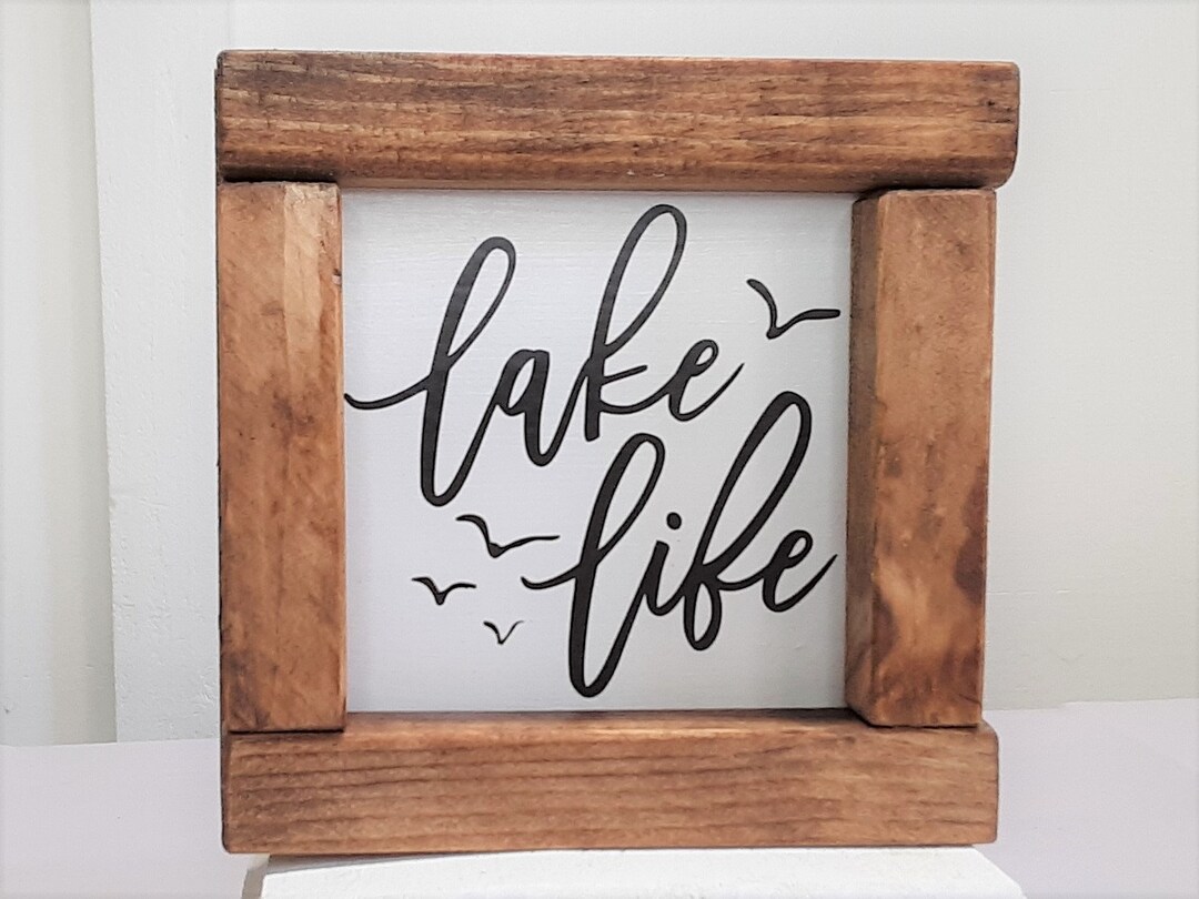 Lake Life Farmhouse Style Sign Tier Tray Sign Tiered Tray Decor Tiered ...