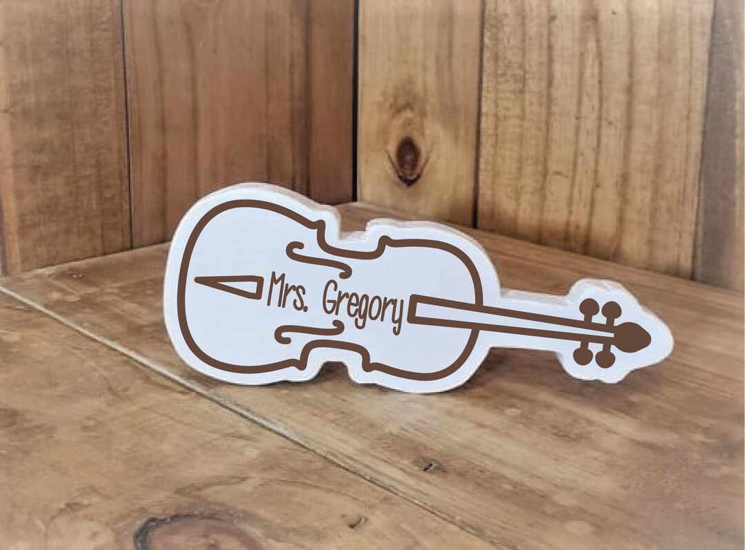 Violin Shaped Personalized Name Plate, Violin Player Gift, Band Gifts ...