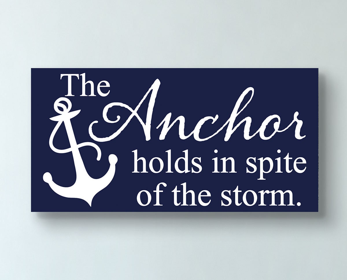 The Anchor Holds Wood Sign Anchor Wood Sign Anchor Wall | Etsy
