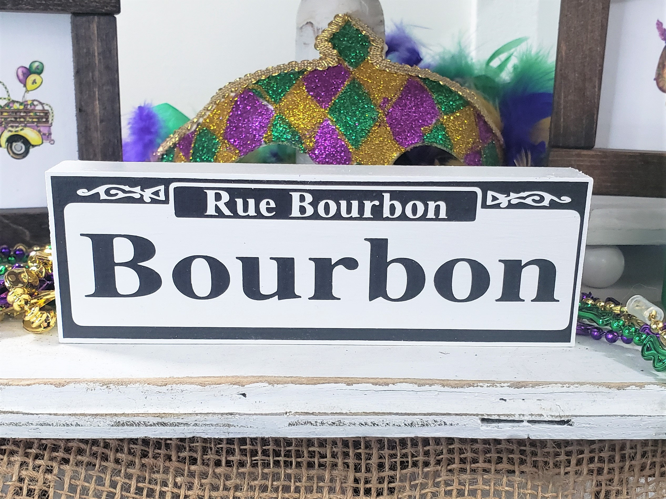 Mardi Gras Bourbon Street Signs
