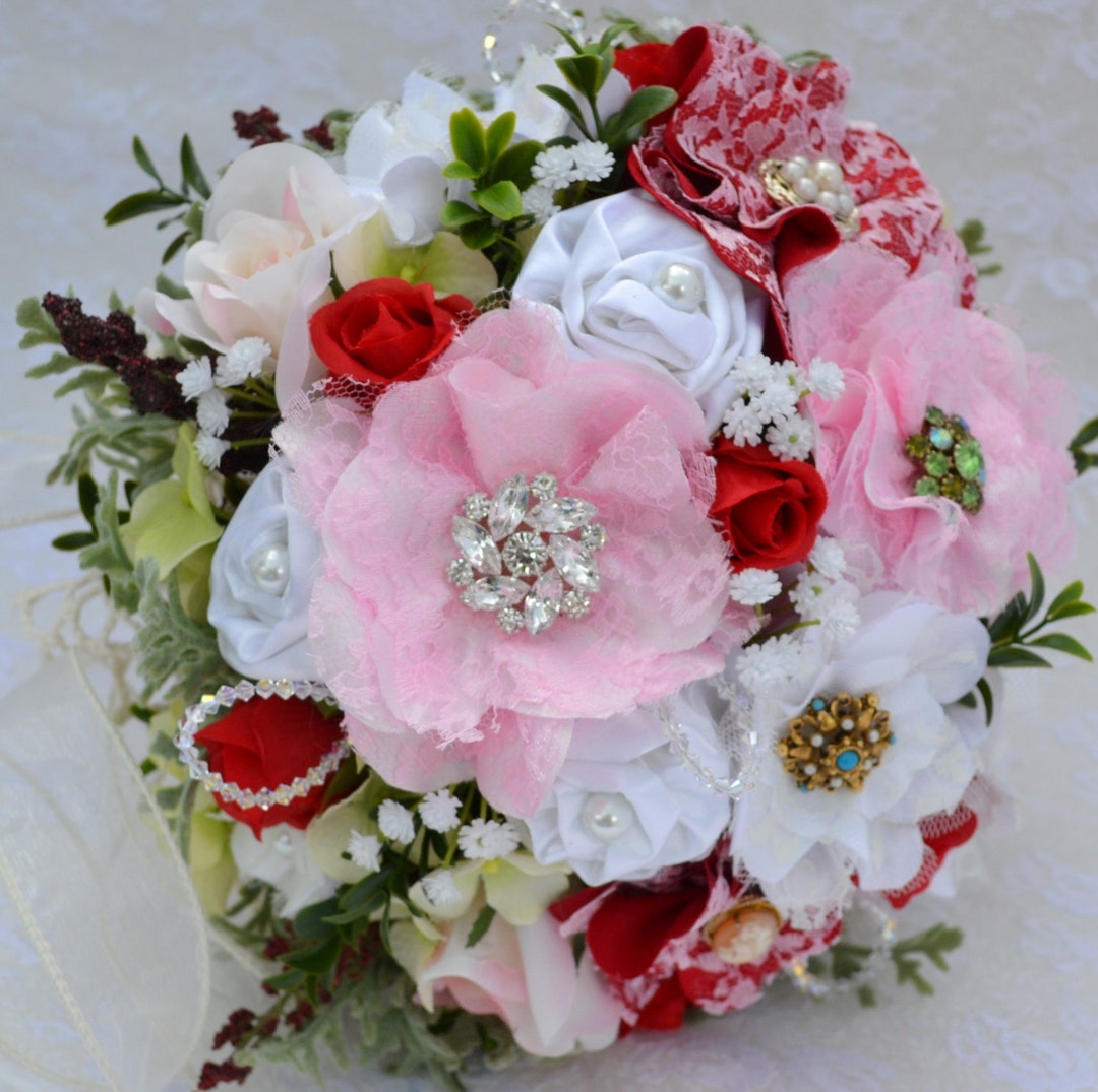 Wedding Brooch Bouquet, Custom Brooch Bouquet, Vintage Bridal Brooch ...