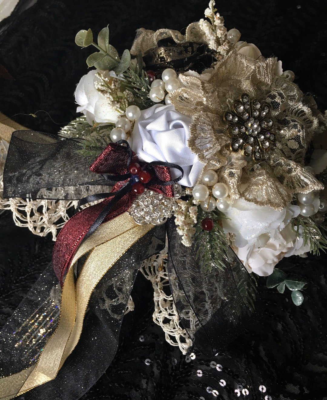 Handmade Brooch Flower Bridal Bouquet - Etsy