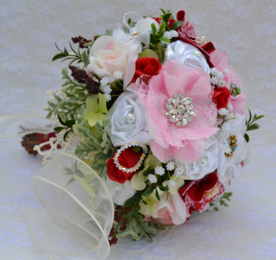 Wedding Brooch Bouquet, Custom Brooch Bouquet, Vintage Bridal Brooch ...