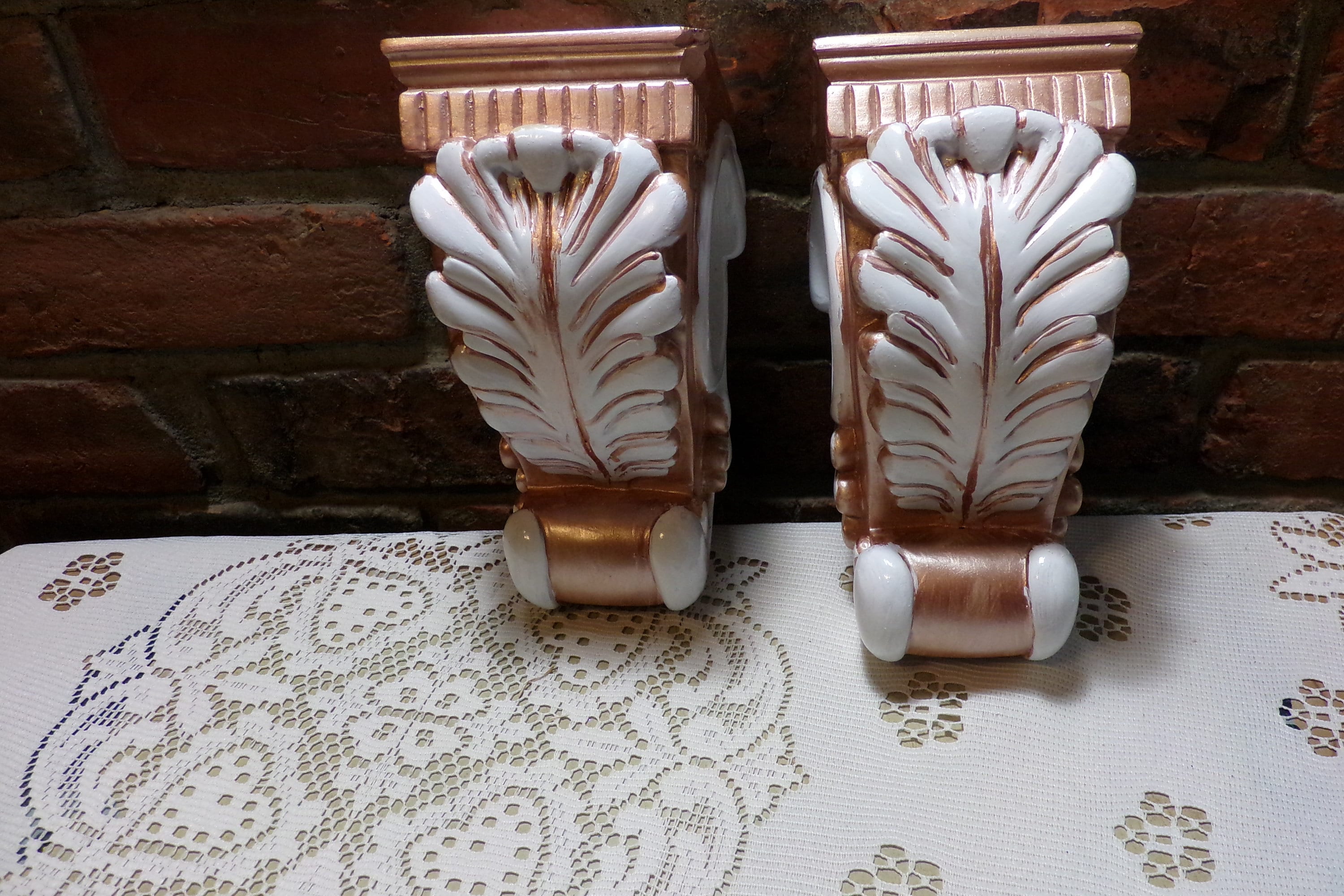 Hand Painted Curtain Sconce Curtain Rod Franny Resin Drapery Sconce OOAK Curtain Sconces Morethebuckles Etsy