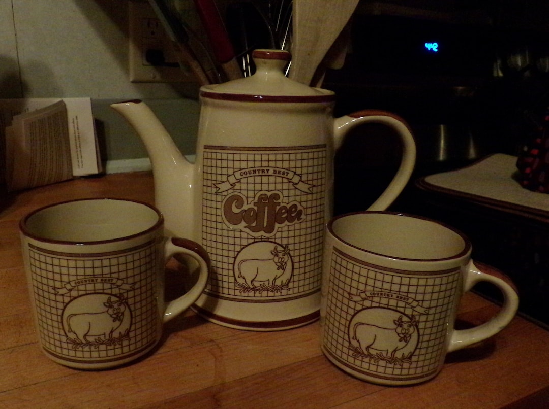 Vintage Ceramic Coffee Pot, Vintage Country Best Ceramic Coffee Pot ...