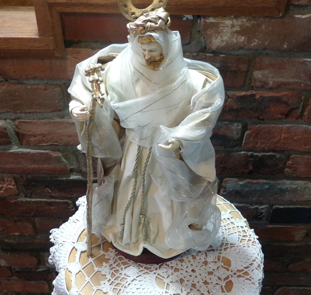 Vintage Paper Mache Jesus, Vintage Fabric Mache Jesus, Jesus Figurine ...