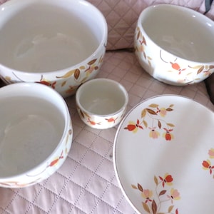 Vintage Hall's Superior Quality Autumn Leaf Dinnerware Nesting Bowls ...
