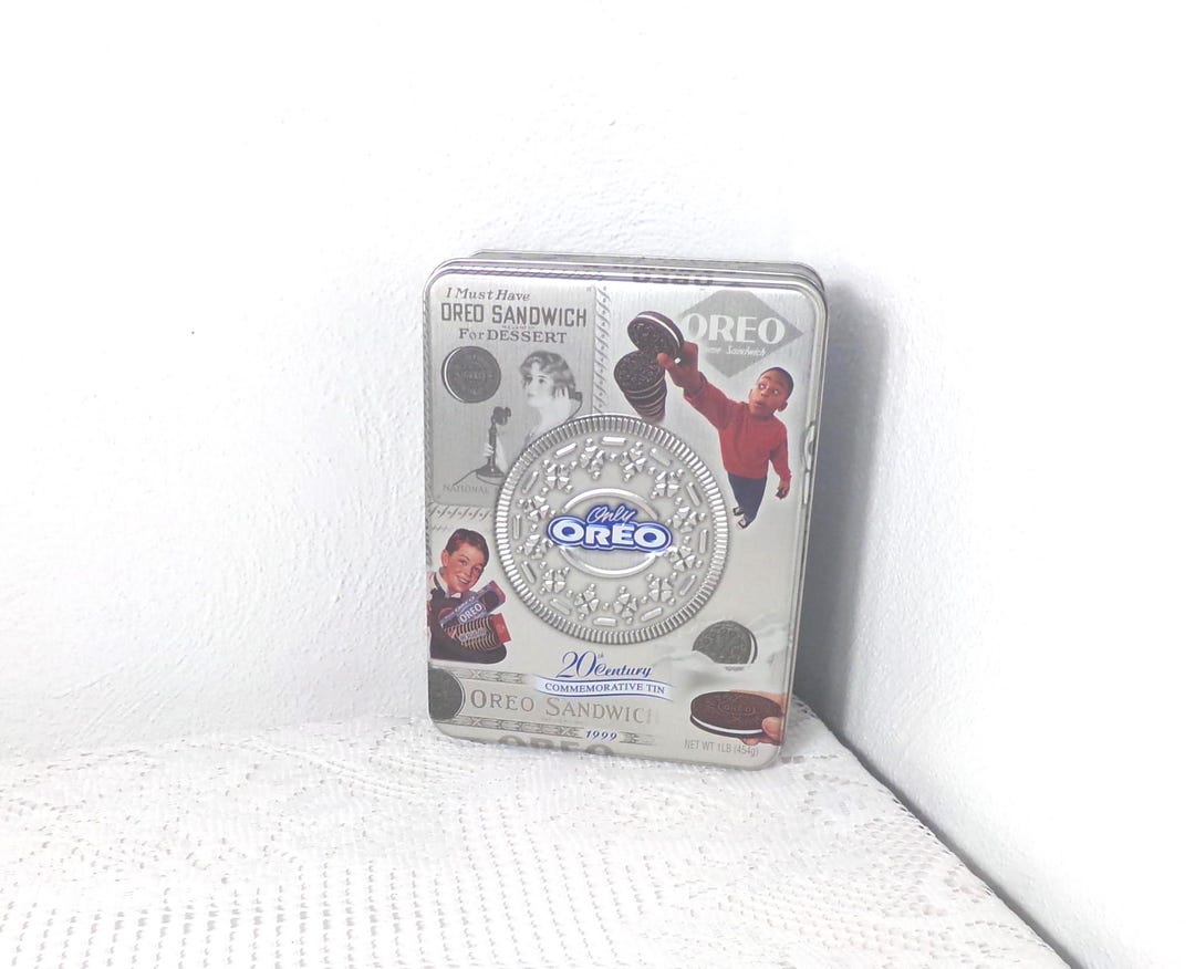 Vintage Oreo 20th Century Commemorative Tin: 1999 Embossed Cookie Tin ...