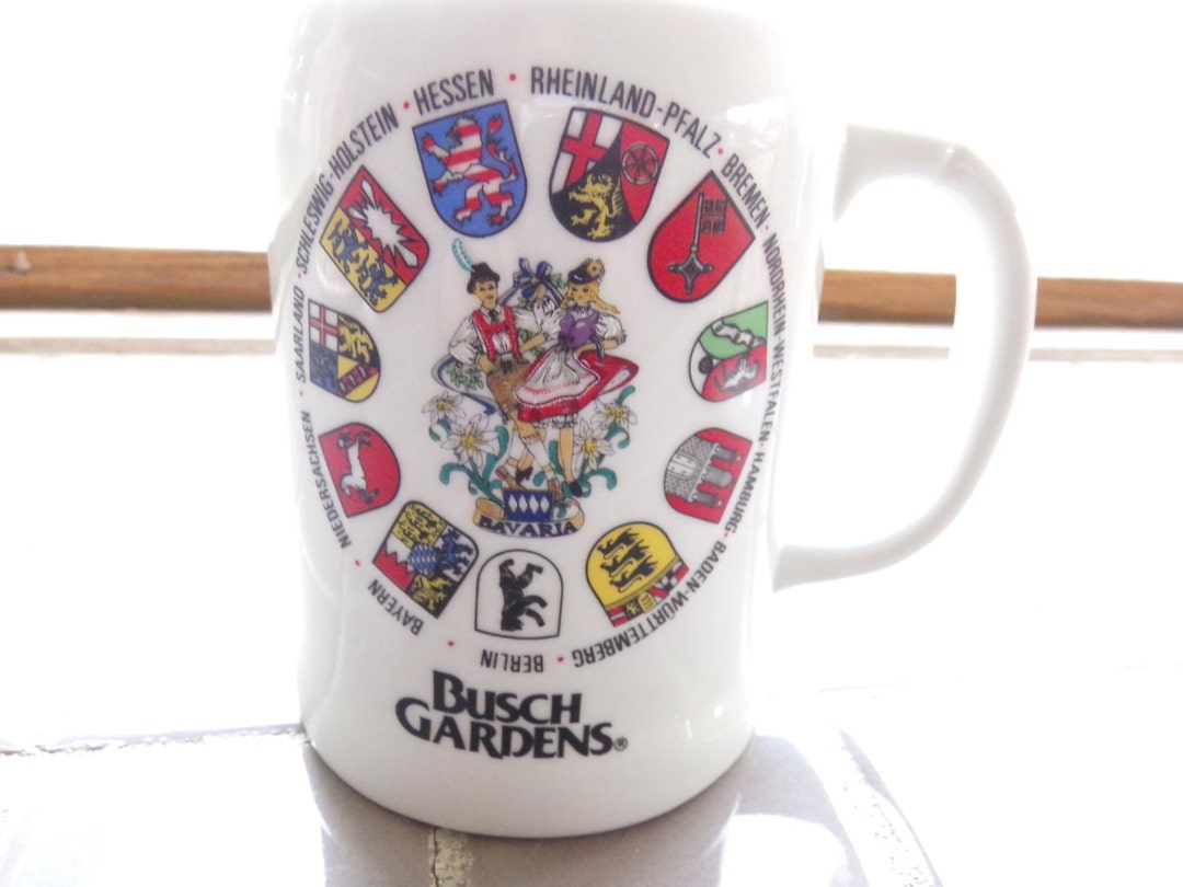 Vintage Busch Gardens Ceramic Beer Mug Stein Reutter Made in Germany ...