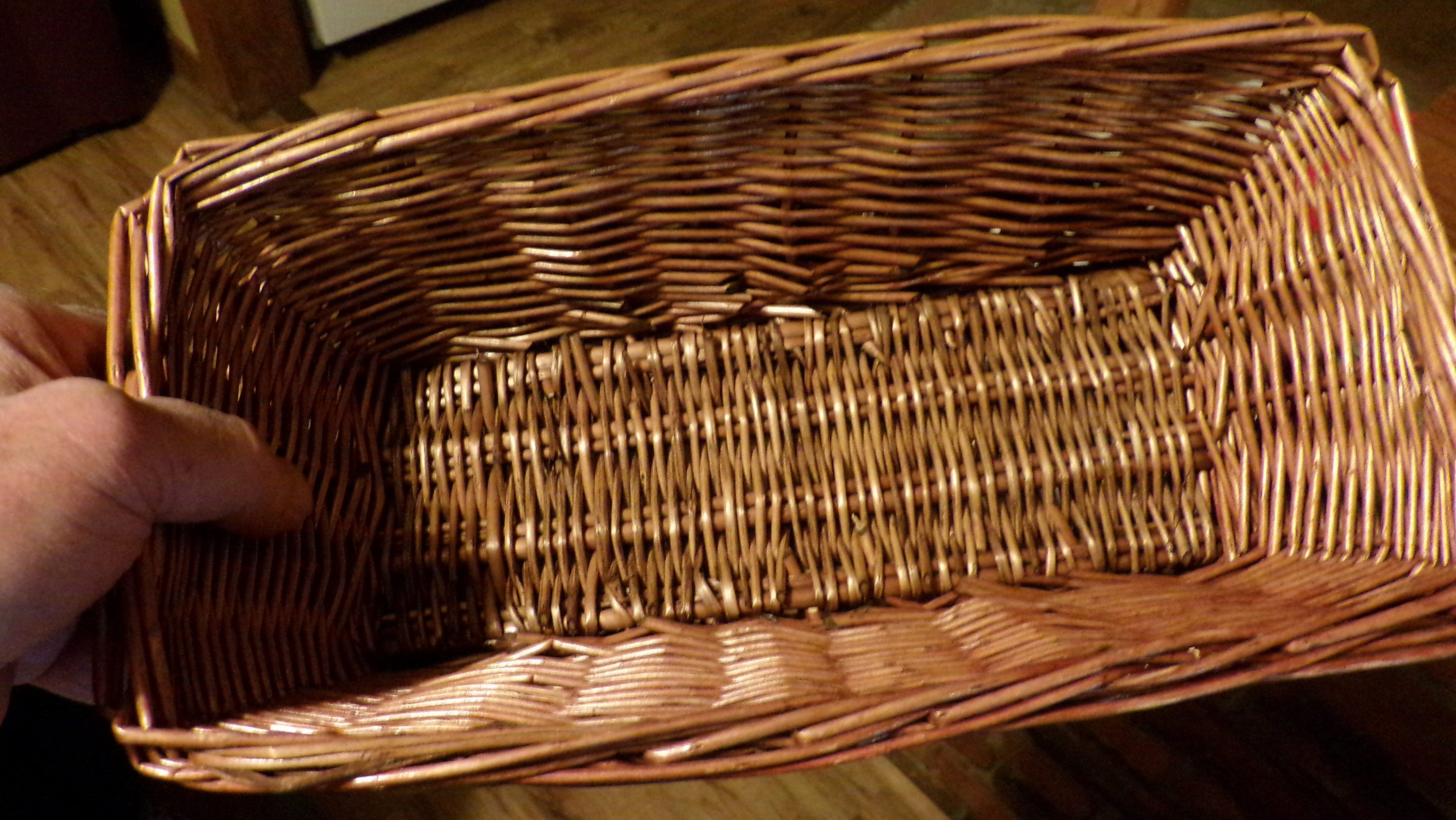 Vintage Wicker Basket Rectangle Wicker Basket Wicker - Etsy