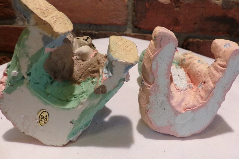 Vintage Baby Figurines Hand Painted Baby Room Décor Unique | Etsy