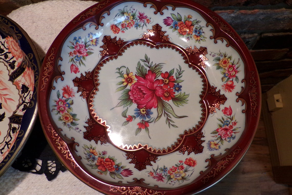 Daher Decorated Ware 1971 Floral Tins Made in England Vintage - Etsy