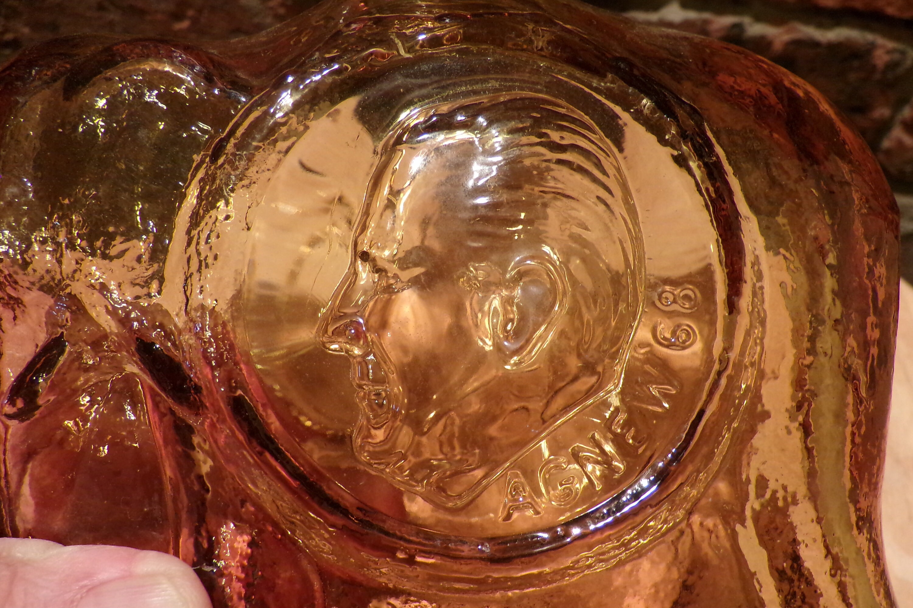 1969 Republican Elephant Decanter Wheaton Amber Nixon - Etsy