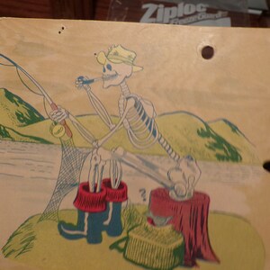 Vintage Komic Kard, Komik Kard Plak Postcard Stubborn Cuss Skeleton ...