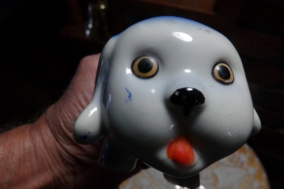 Vintage Blue Puppy Dog Ceramic Planter Made in Japan - Etsy