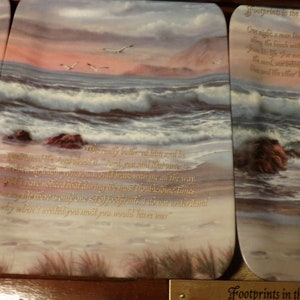 Footprints in the Sand by Sharon Rickert 1997 Bradford Exchange Plates ...