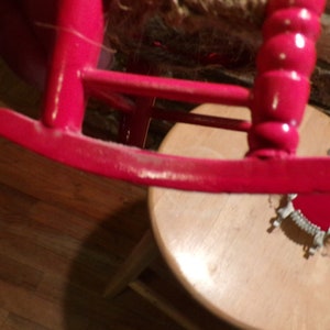 Vintage Curled Tin Can Rocking Chair Dollhouse, Folk Art Pin Cushion ...