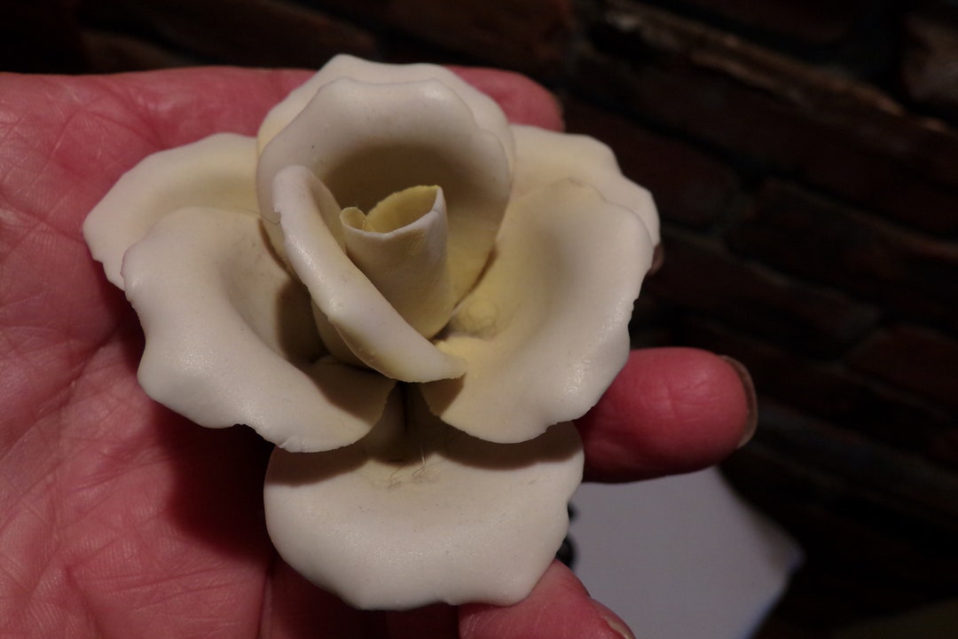 Capodimonte Porcelain Flowers Italy, , Vintage Capodimonte Single Rose ...