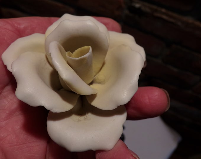 Capodimonte Porcelain Flowers Italy, , Vintage Capodimonte Single Rose ...