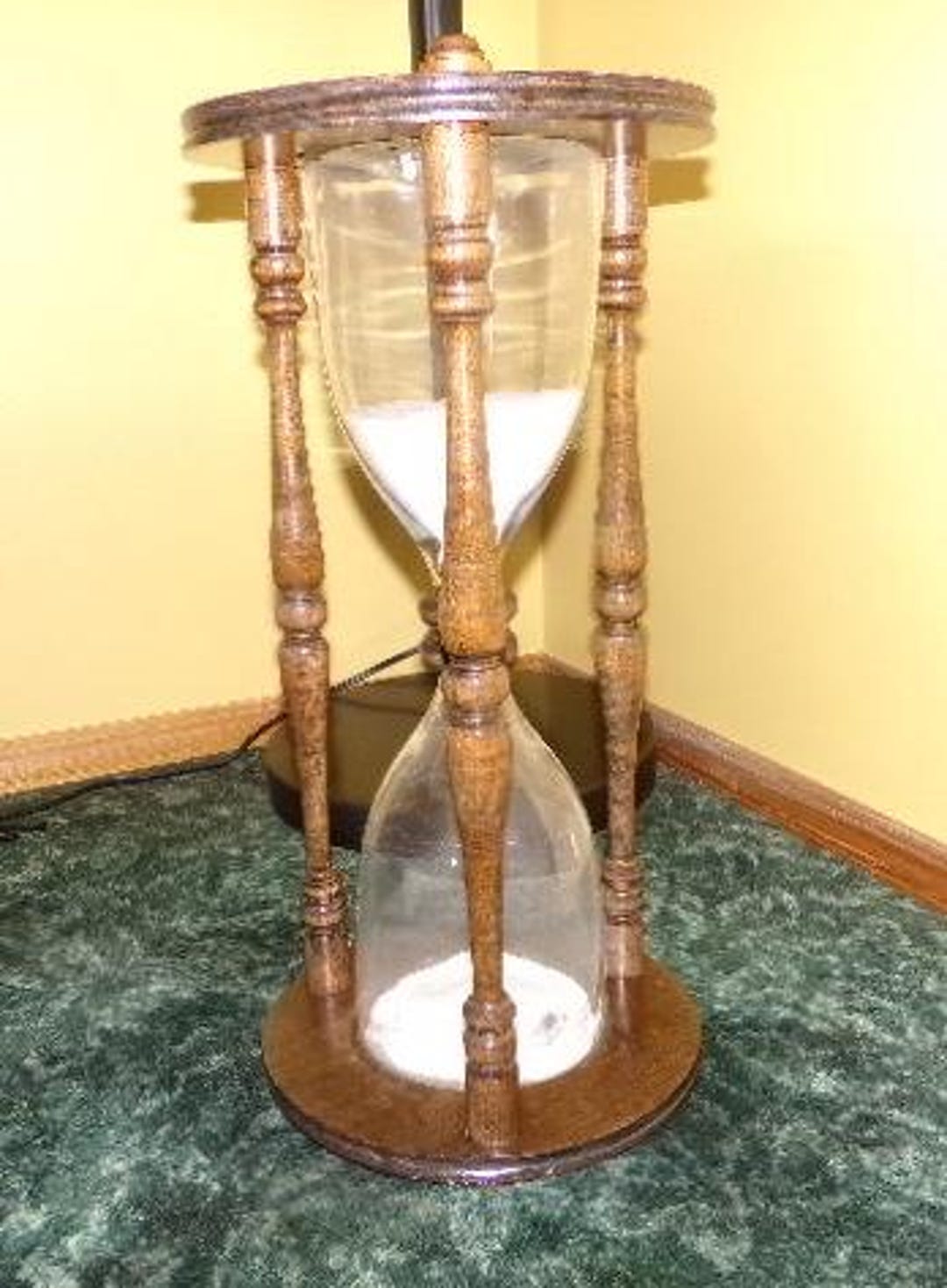 Vintage Blenko Hourglass, Blown Glass, Wood, 24” Floor Model - Etsy