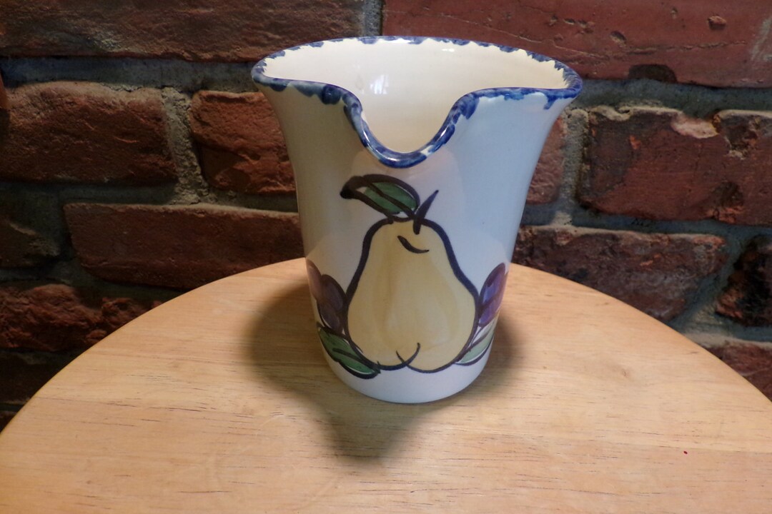 Vintage Neher Clay Art Pottery Creamer Pitcher, Pear Design - Etsy