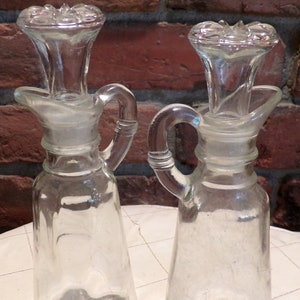 Vintage Anchor Hocking Cruet Set Glass Oil and Vinegar Set - Etsy