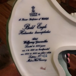 Kaiser Germany Bisque Porcelain Figurine bald Eagle Hand Painted ...