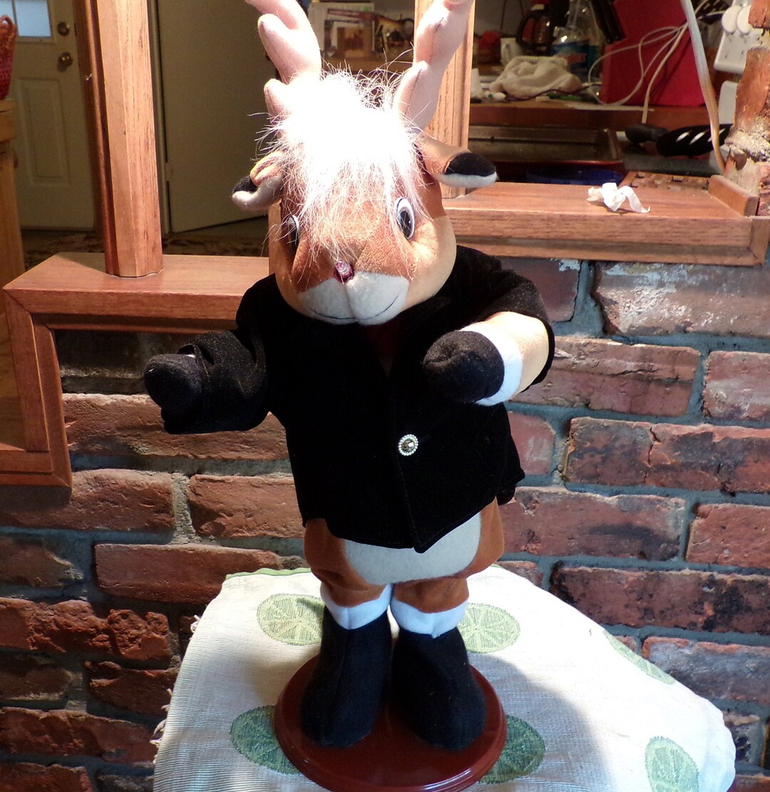 Vintage Musical Animated Dancing Motion Rudolph Red Nosed Reindeer ...