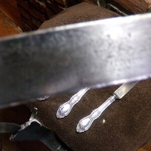 Antique Sharon 1847 Rogers Bros Silverplate Dinner Blunt Blade Knives ...