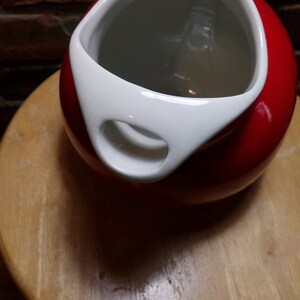 1940's Hall Ball Red Pitcher, Red Ball Pitcher Jug W/white Handle ...