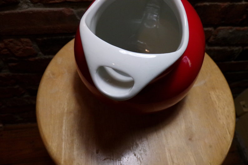 1940's Hall Ball Red Pitcher, Red Ball Pitcher Jug W/white Handle ...