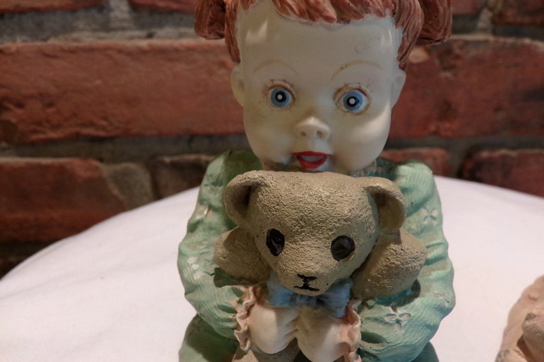 Vintage Baby Figurines Hand Painted Baby Room Décor Unique | Etsy