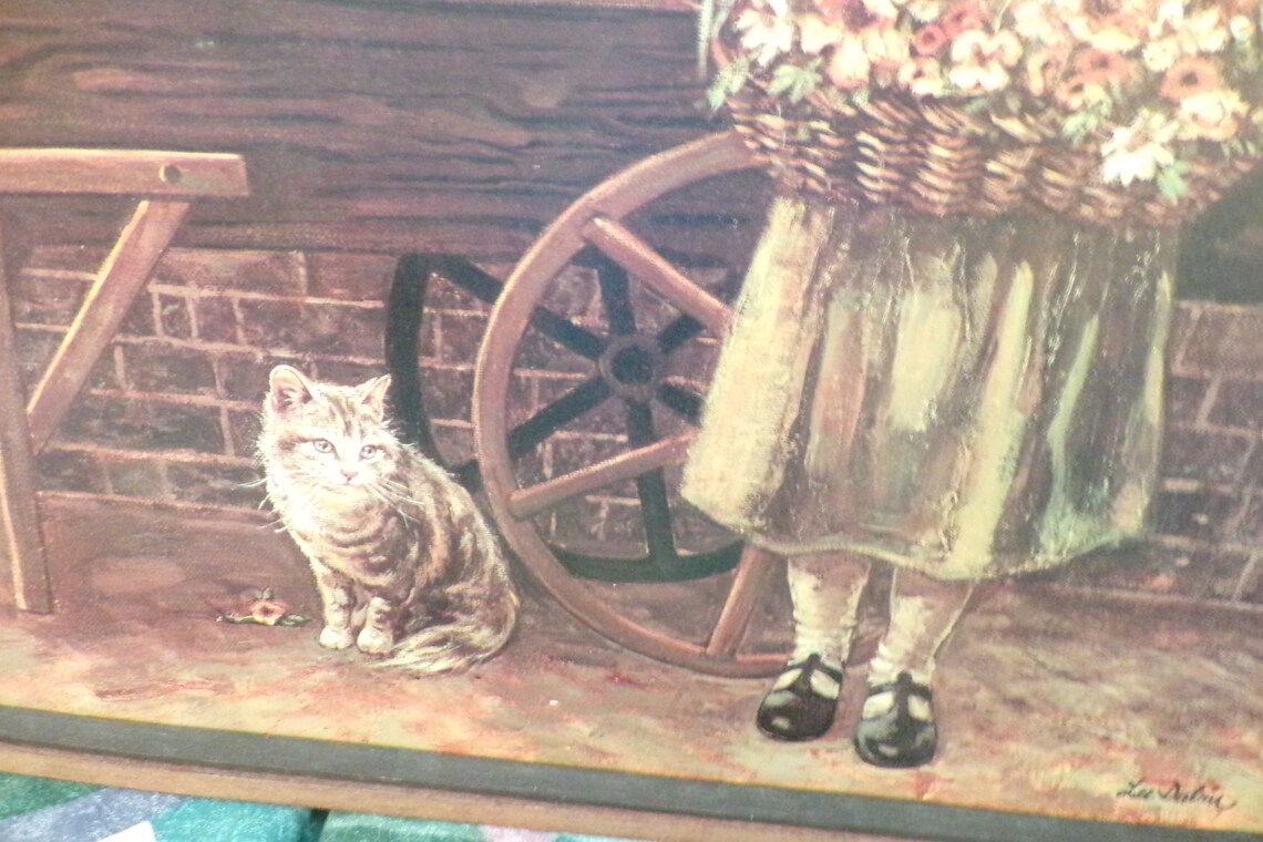 Vintage Lee Dubin Liza Flower Girl and Billy Art Wall Hanging | Etsy