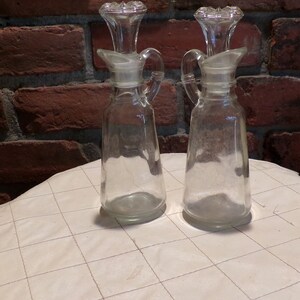 Vintage Anchor Hocking Cruet Set Glass Oil and Vinegar Set - Etsy