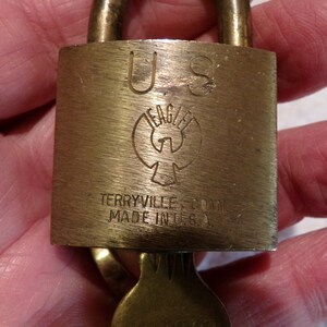 Vintage Brass Eagle Padlock Lock, 1940’s Brass Padlock, 1940’s Eagle ...