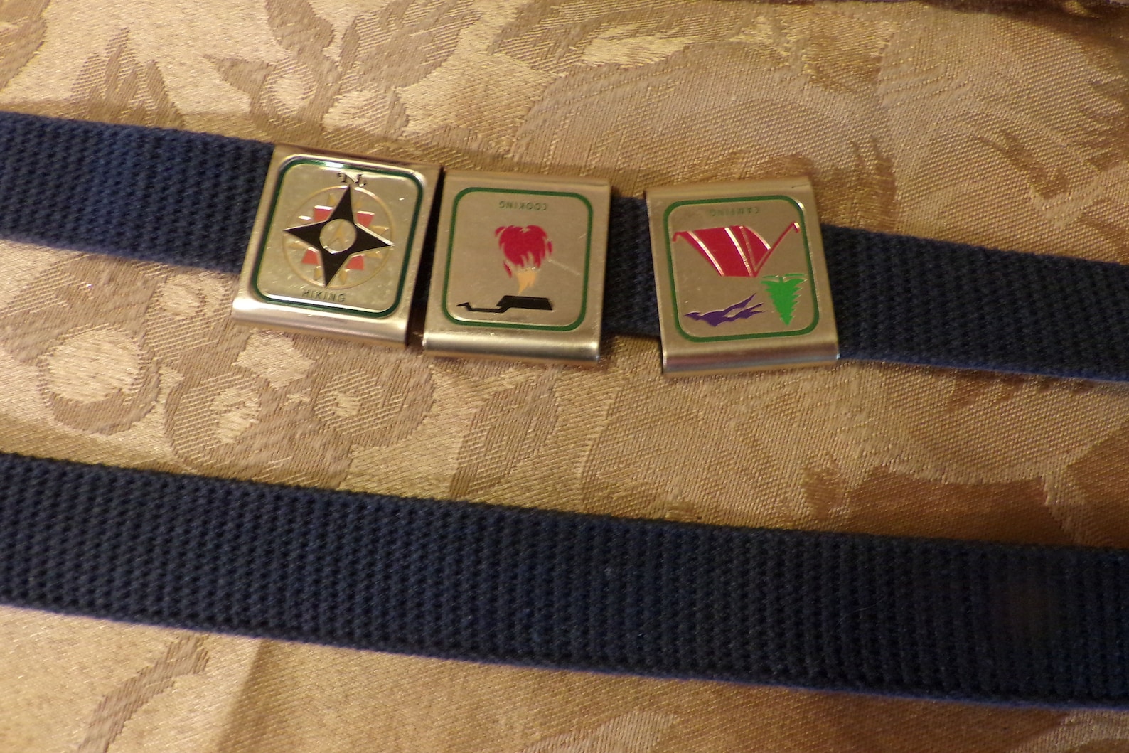 Vintage Blue Cub Scouts Brass Belts With Buckles, Vintage Cub Scout ...