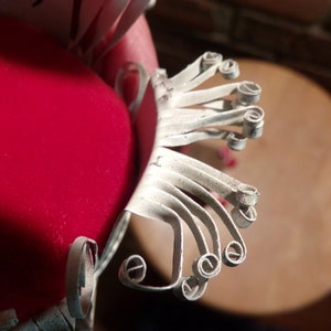 Vintage Curled Tin Can Rocking Chair Dollhouse, Folk Art Pin Cushion ...