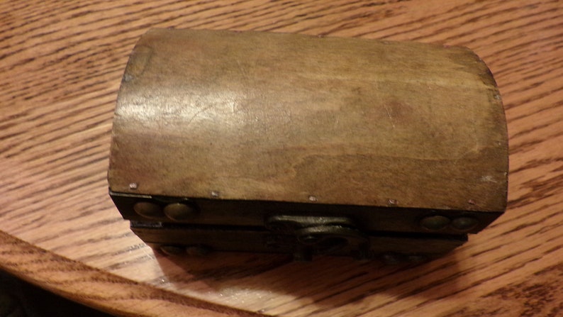 Retro Wooden Pirate Treasure Chest Box Vintage Small Wood | Etsy