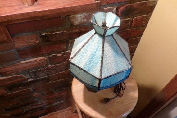 Vintage Leaded Stained Glass Style Resin Lamp Shade With Brass | Etsy