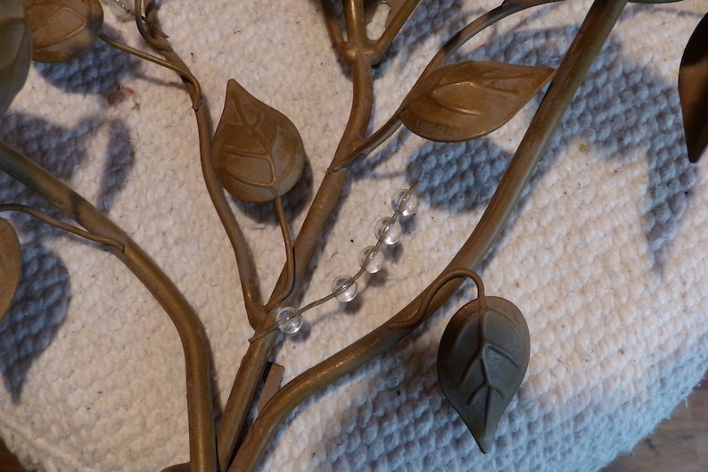 Metal Floral Wall Decor, Leaf and Flower Wall Sconces, Tea Light Wall ...